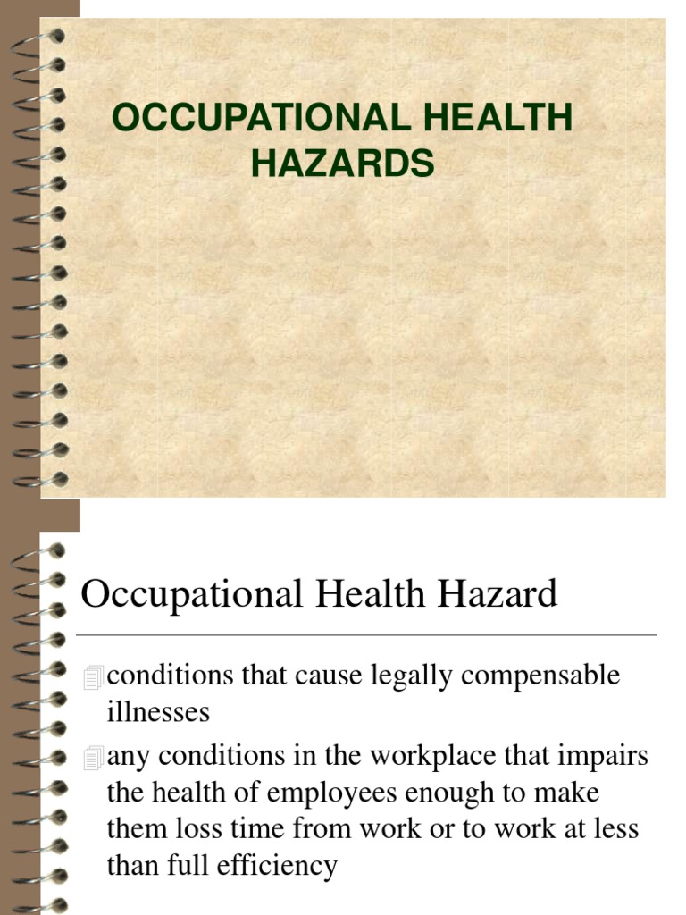 Day 2 Occupational Health Hazards.ppt | Occupational Hygiene | Noise
