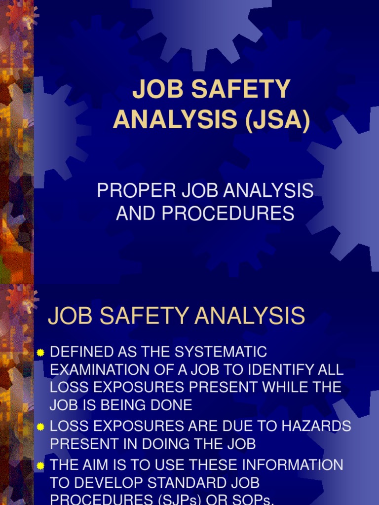 JSA | PDF | Prevention | Safety