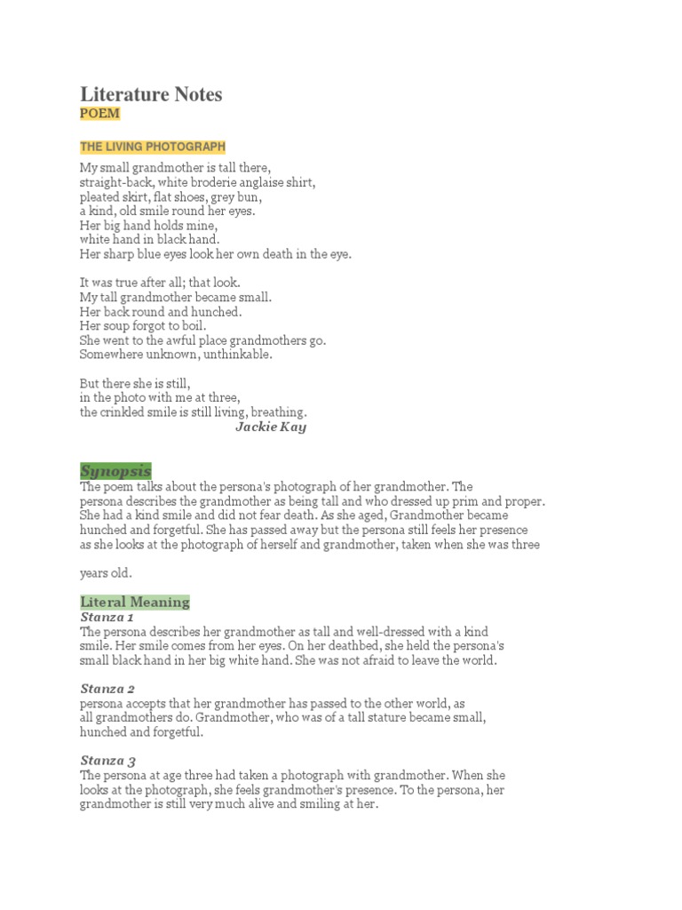 Literature Notes | PDF