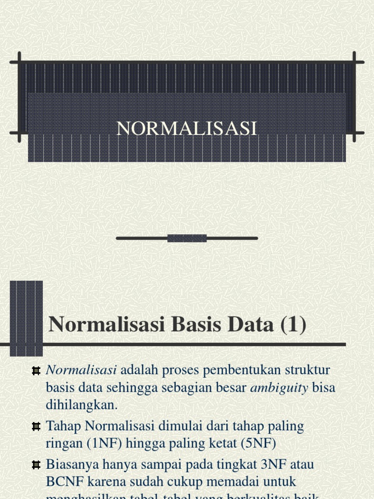 Normalisasi Data | PDF
