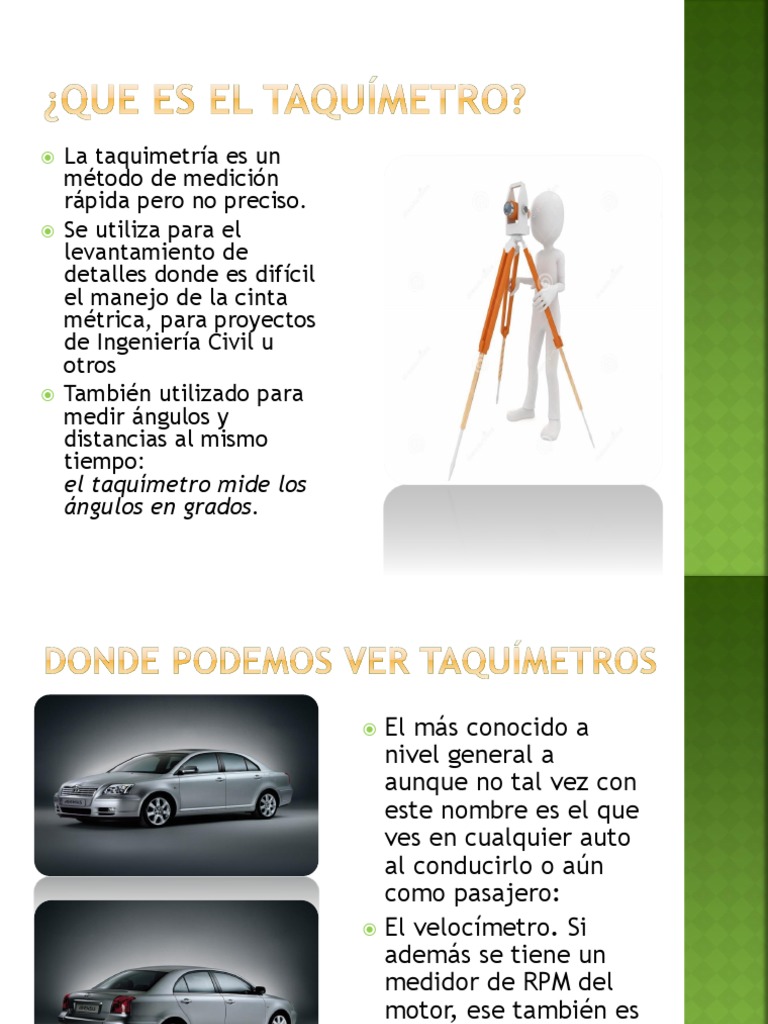 Qué es un taquímetro y su uso | PDF | Eje | Medición