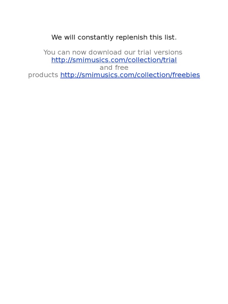 You Can Now Download Our Trial Versions and Free Products: We Will ...