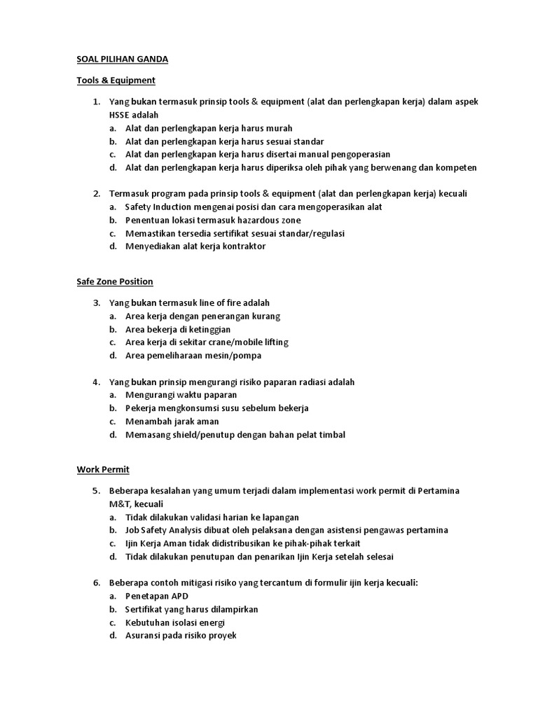 Soal Pilihan Ganda | PDF | Teknologi & Rekayasa