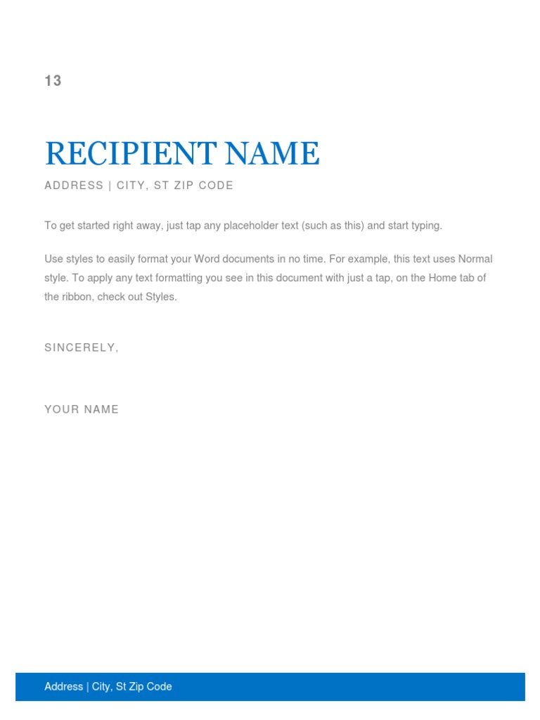 Recipient Name: Address - City, ST Zip Code | PDF | Computing | Written ...