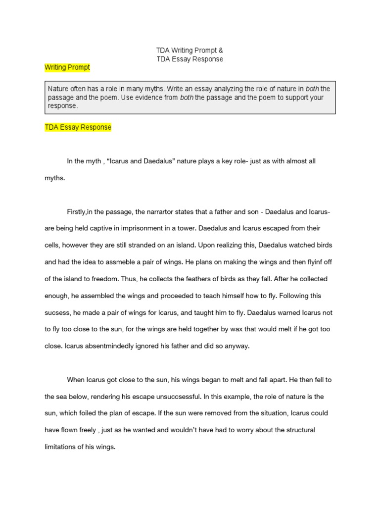 Breanna Smith - 001 Tda Writing Prompt | PDF | Young Adult