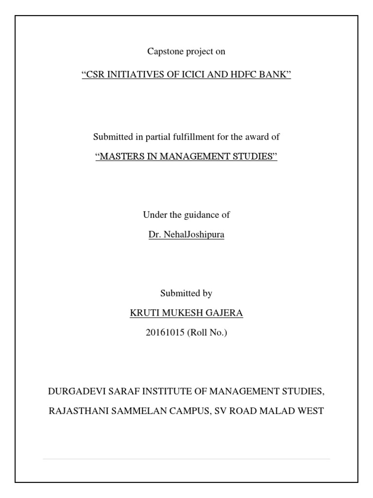 CSR Project | PDF | Corporate Social Responsibility | Employment