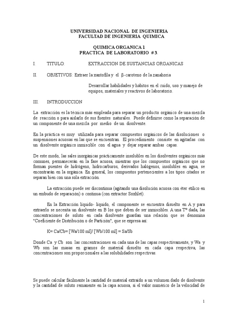 Extracciòn | PDF | Solvente | Concentración