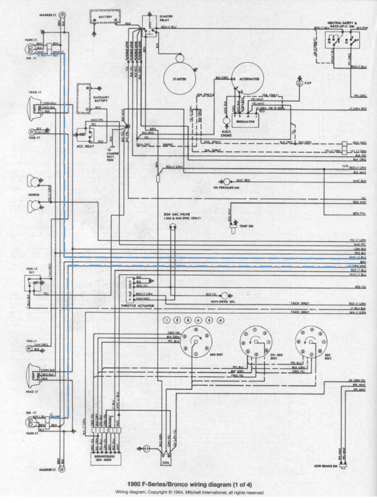 Diagramas Electricos Ford F-150 1980 | PDF
