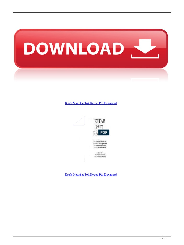 Kitab Makrifat Tok Kenali PDF Download PDF | PDF