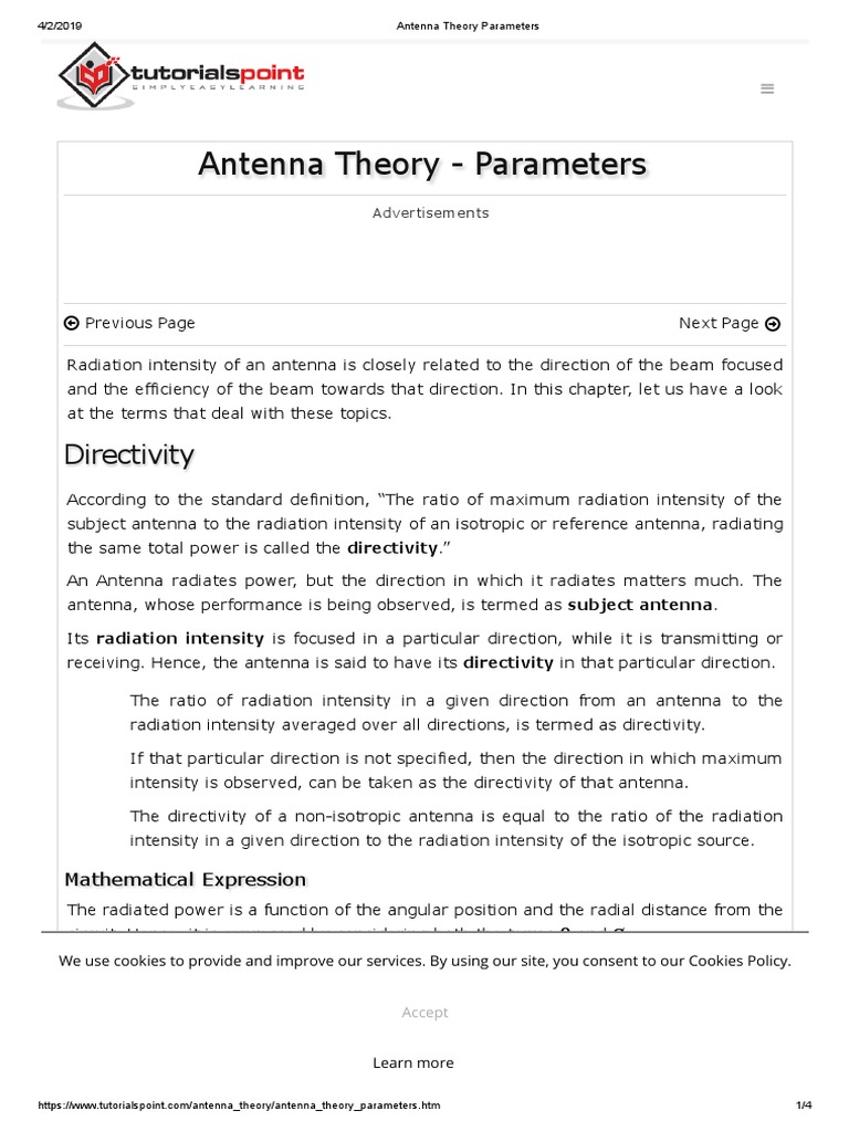Antenna Theory Parameters-2 | PDF | Antenna (Radio) | Telecommunications Engineering
