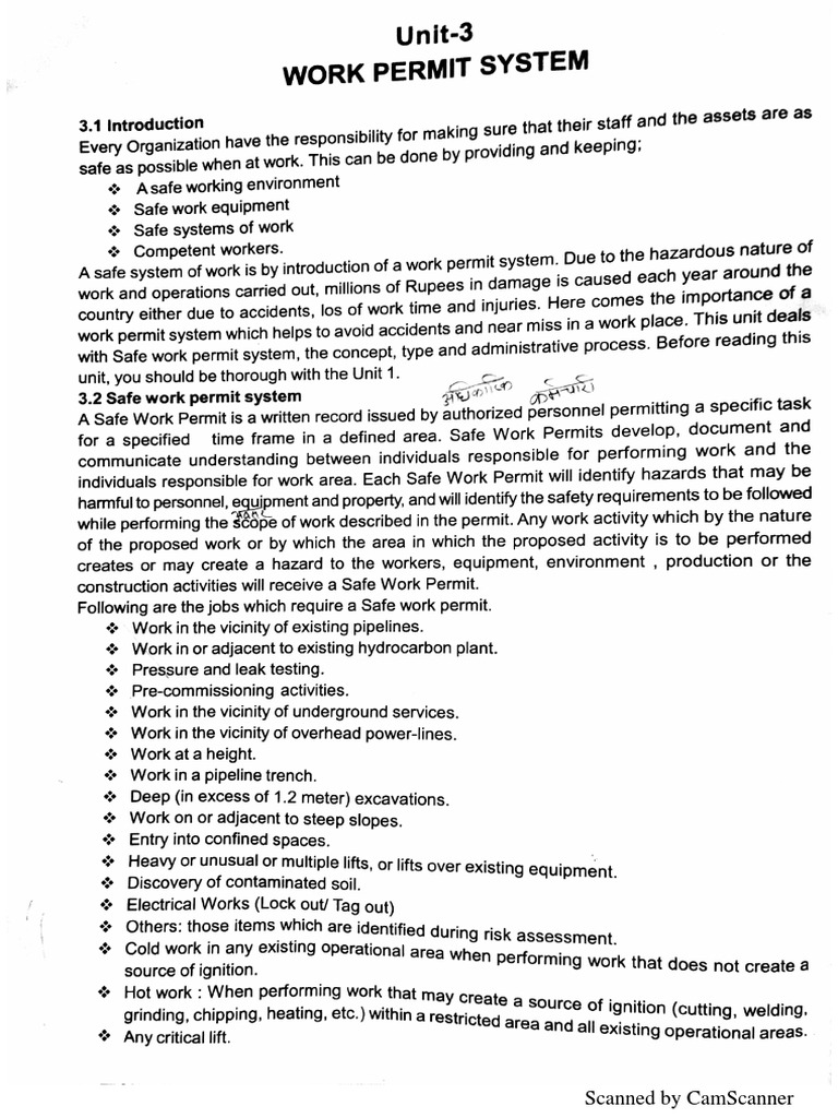 Work Permit Notes | PDF