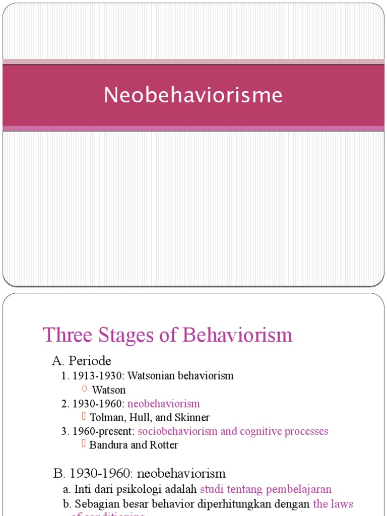 Neobehaviorisme Baru | PDF | Penguatan | Metafisika Pikiran