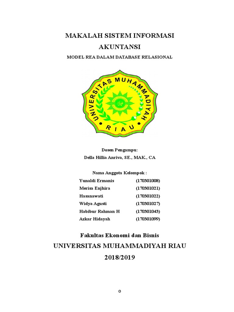 Model REA Dalam Database Relasional | PDF