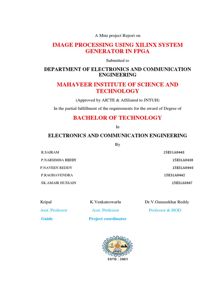 Image Processing Using Xilinx System Generator | PDF | Data Compression ...
