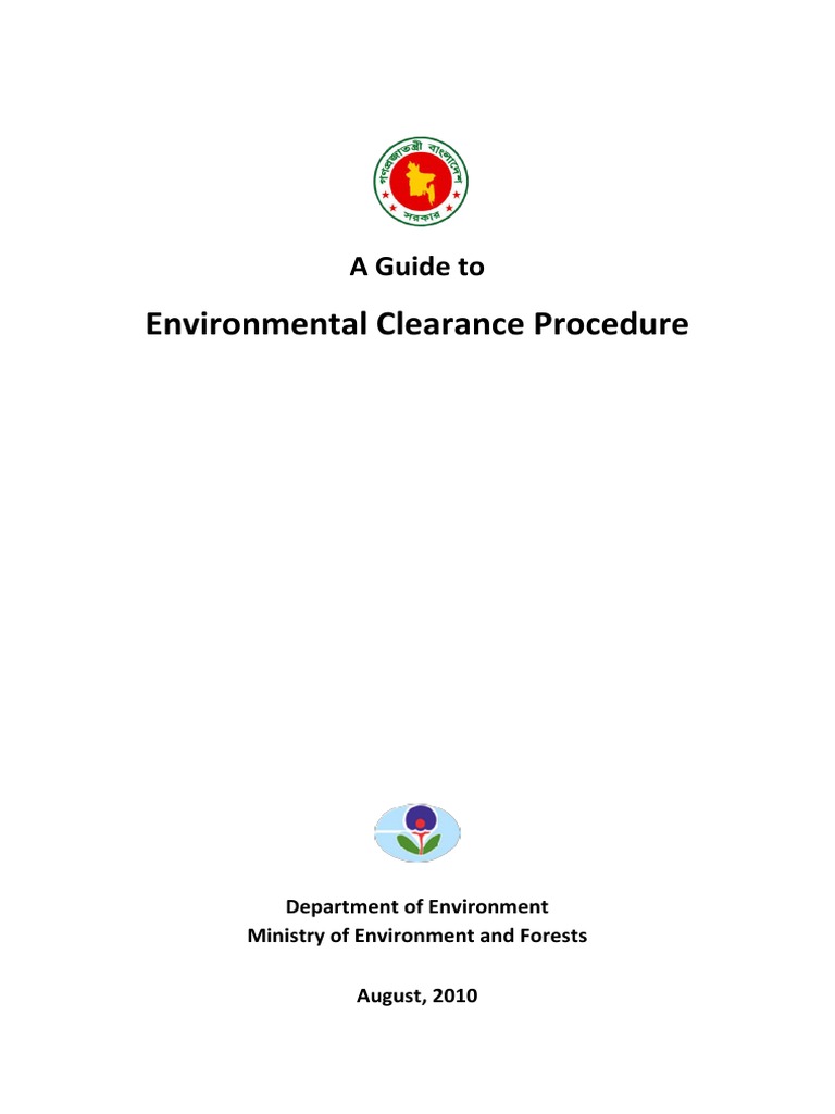 Environmental Clearance Procedure | Download Free PDF | Environmental ...