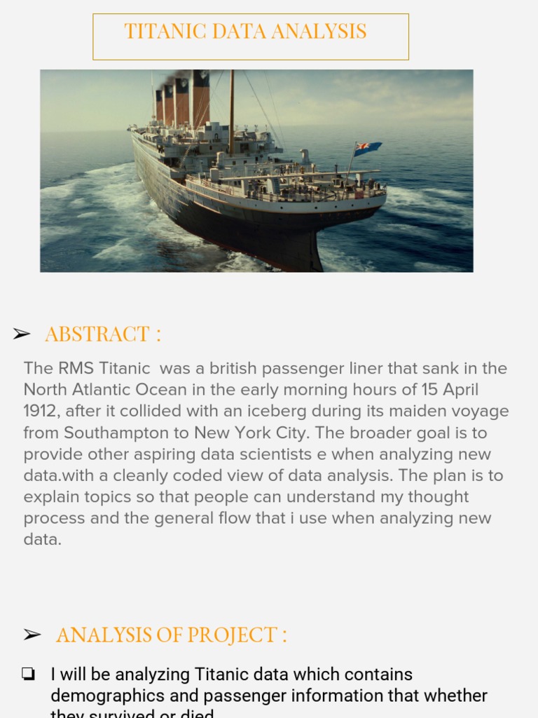 Titanic Data Analysis | Download Free PDF | Statistical Classification | Data Analysis