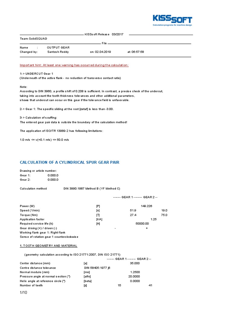 Output Gear Avoid Under Cut | PDF | Gear | Mechanical Engineering