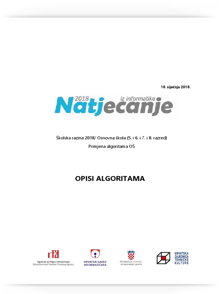 Opisi Algoritama PDF | PDF