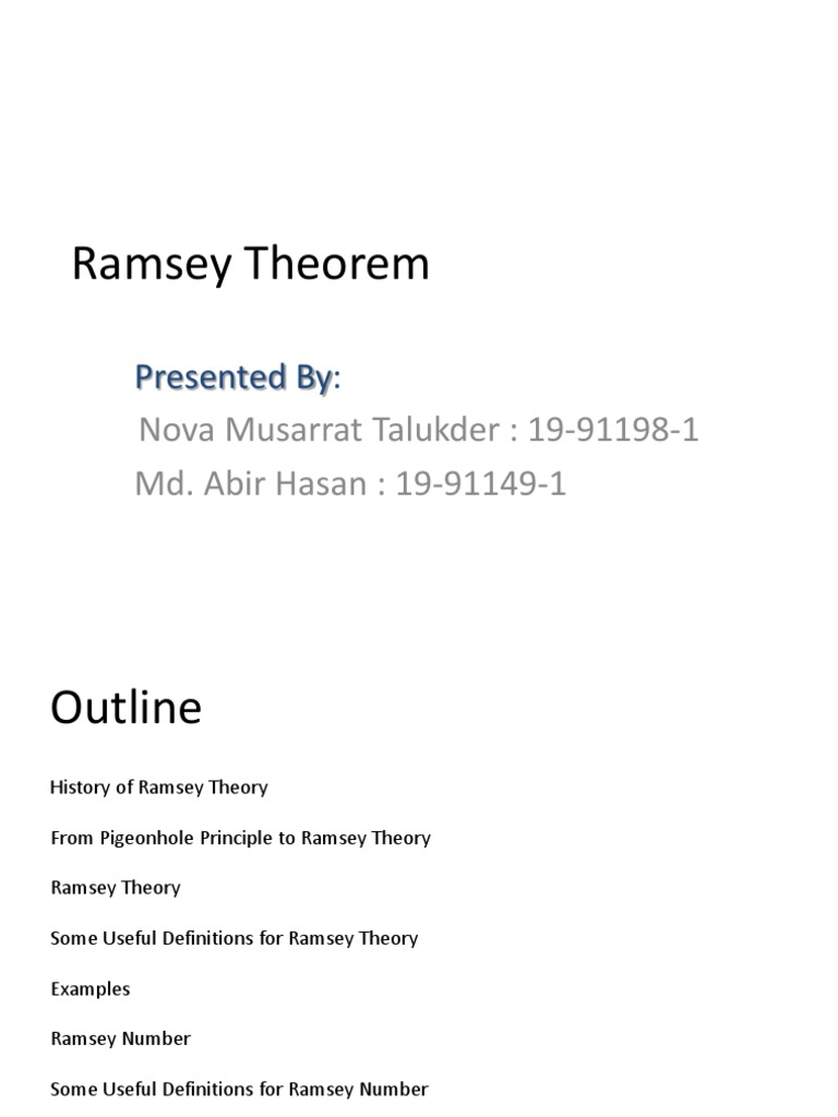 Ramsey Theorem | PDF | Vertex (Graph Theory) | Graph Theory
