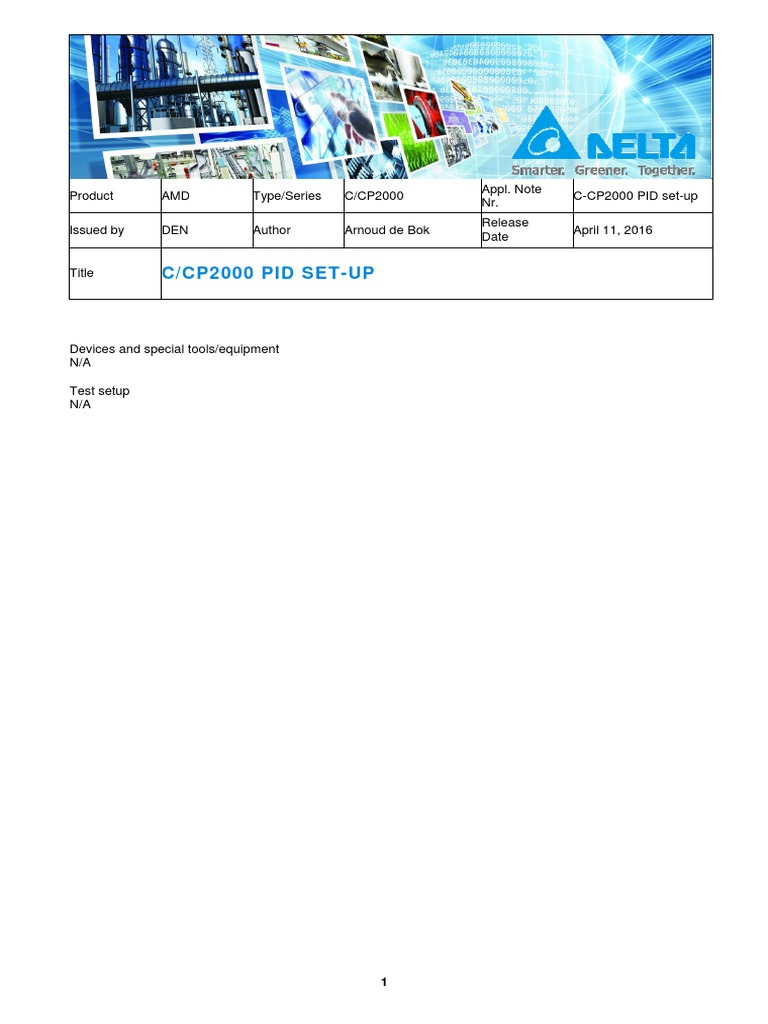 C/CP2000 PID Setup Guide | PDF | Feedback | Power Supply