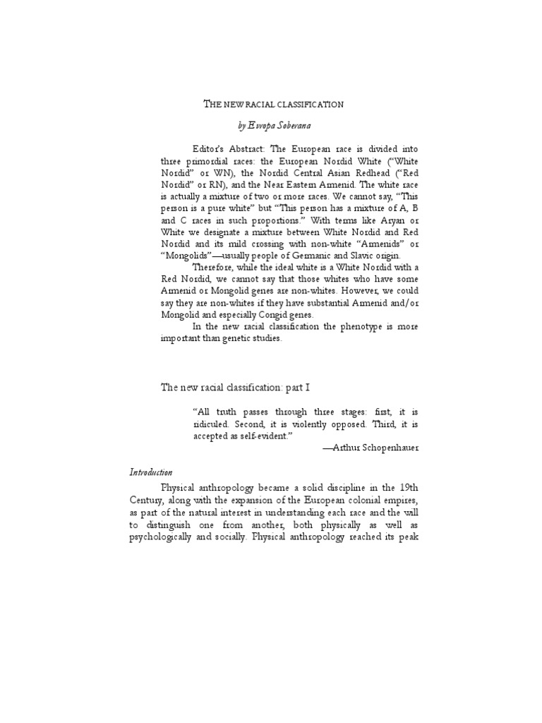 Racial Classifications | PDF | Skull | Race (Human Categorization)