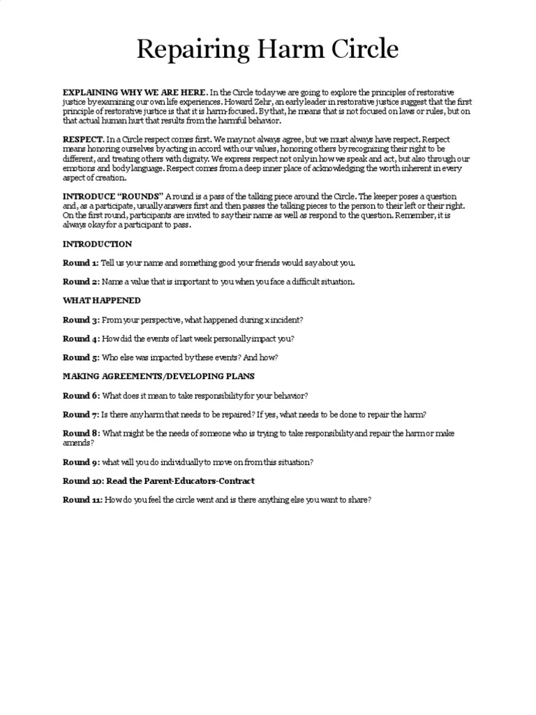 Repairing Harm | PDF