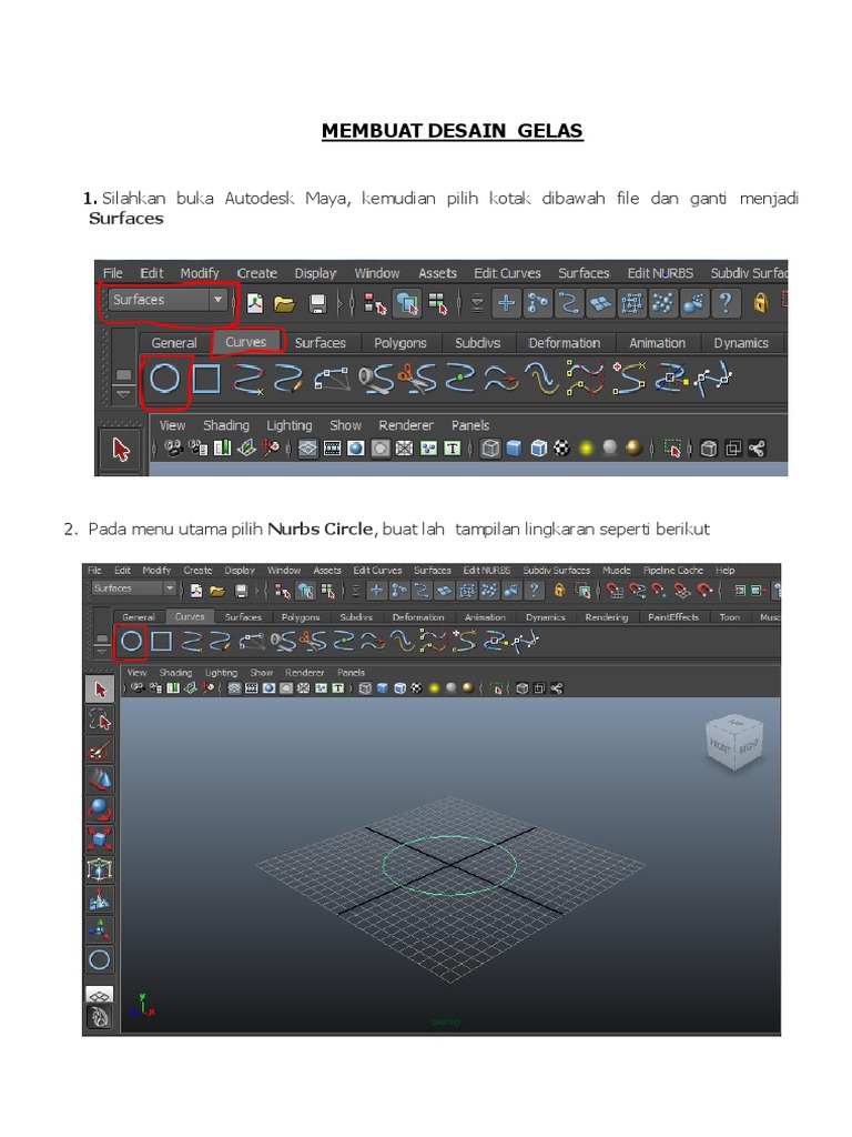 Membuat Gelas 3D Maya | PDF