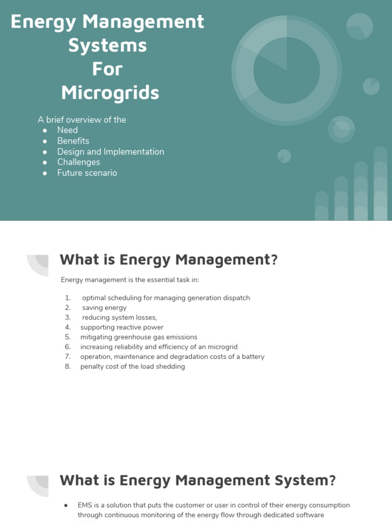 Energy Management Systems For Microgrids | PDF | Distributed Generation ...