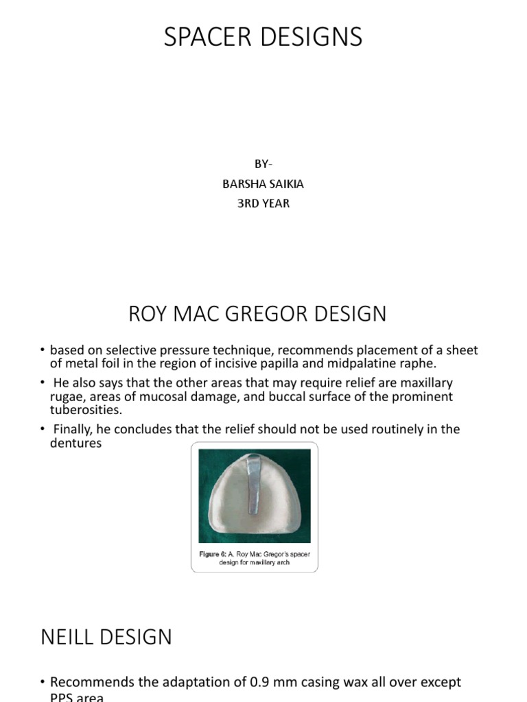 Spacer Designs | PDF | Dentures | Mouth