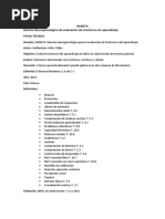 BANETA | PDF | Aprendizaje | Memoria