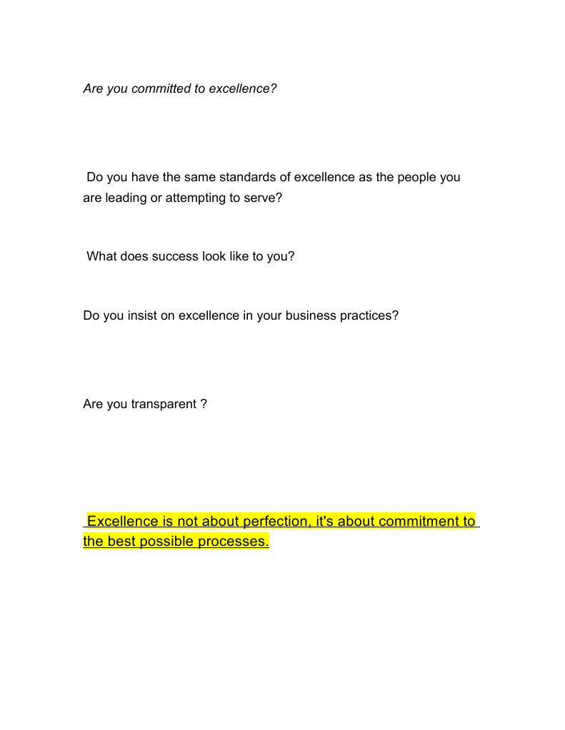 Commitment to Excellence in Leadership | PDF | Self-Improvement