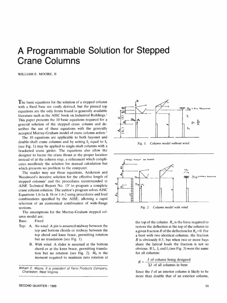 A Programmable Solution For Stepped Crane Columns | PDF | Column ...