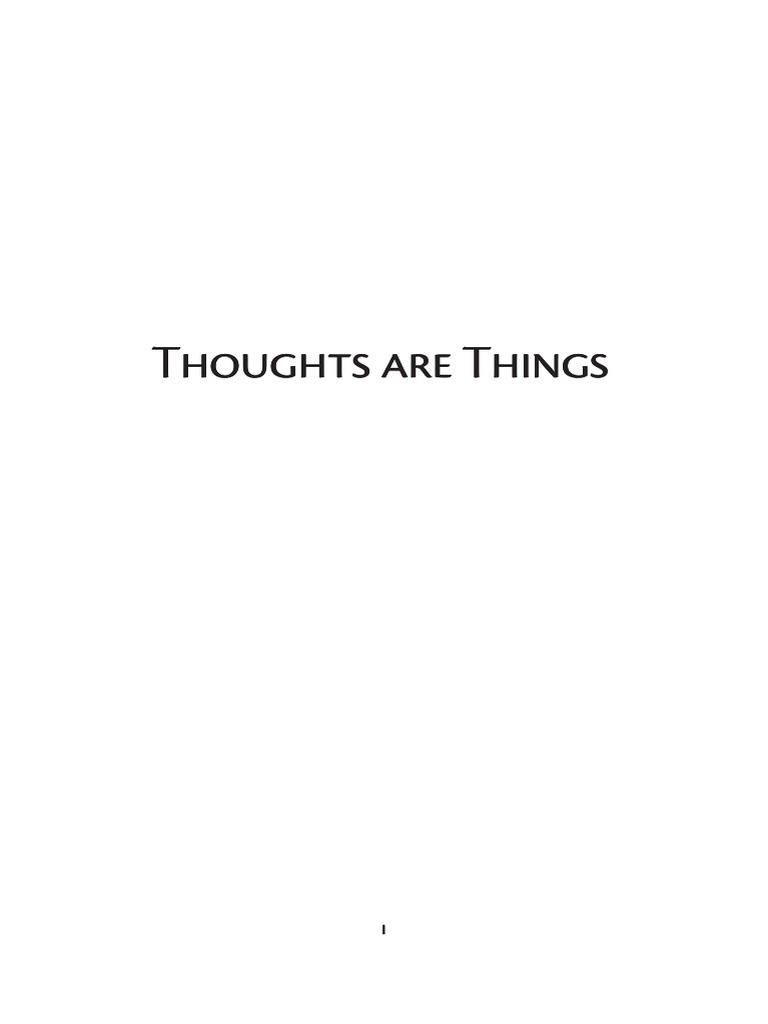 THoughts Are Things - 1909 PDF | PDF | Thought | Light