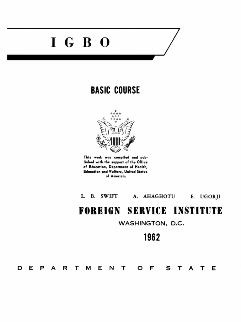 FSI - Igbo Basic Course - Student Text | PDF