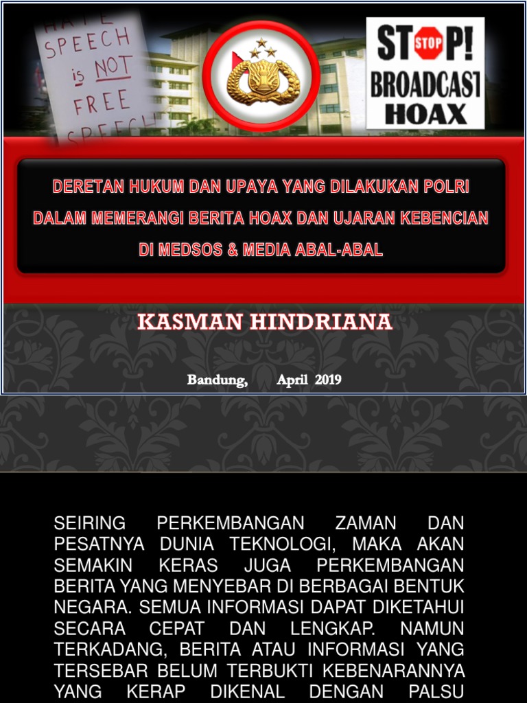 Memerangi Hoax dan Ujaran Kebencian | PDF