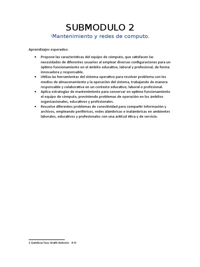 Submodulo 2 | PDF | Red de computadoras | Hardware de la computadora