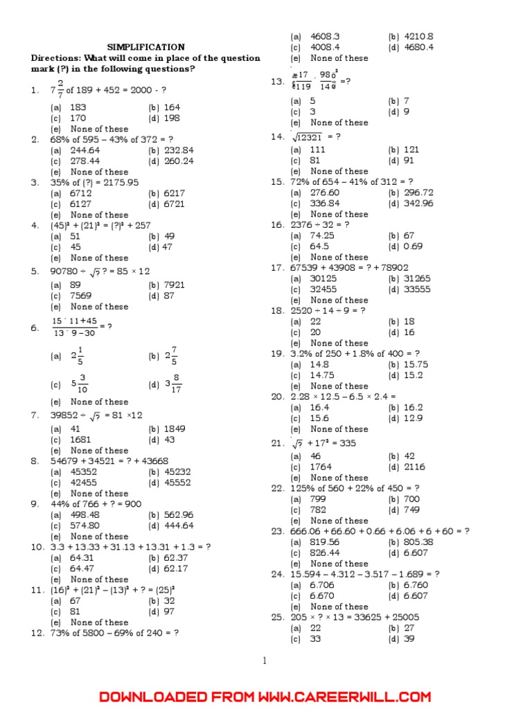 Simplification 2 | PDF | Teaching Mathematics