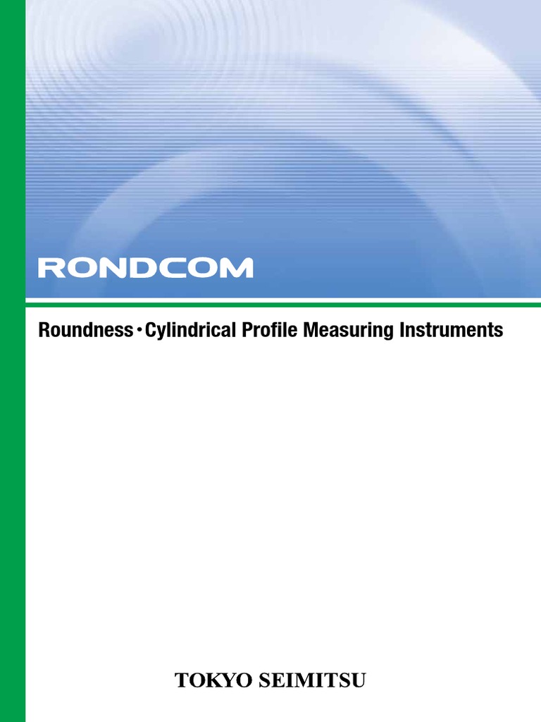 RONDCOM Roundness Measurement Instruments | PDF | Numerical Control ...