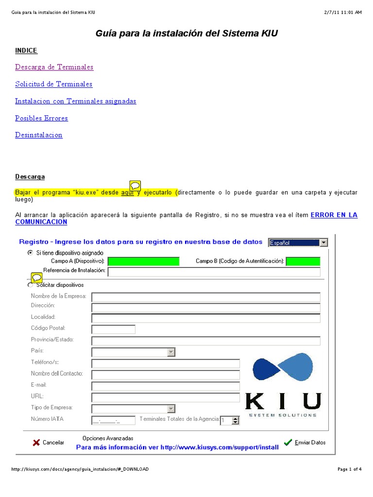 Guía Para La Instalación Del Sistema KIU | Cortafuegos (informática ...
