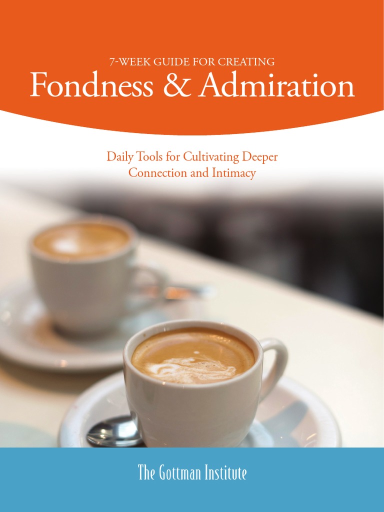 Gottman Booklet Fondness and Admiration 7 Week Challenge | Psychology ...