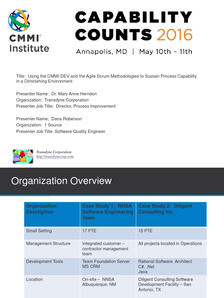 CMMI and Agile for Process Capability | PDF | Agile Software ...