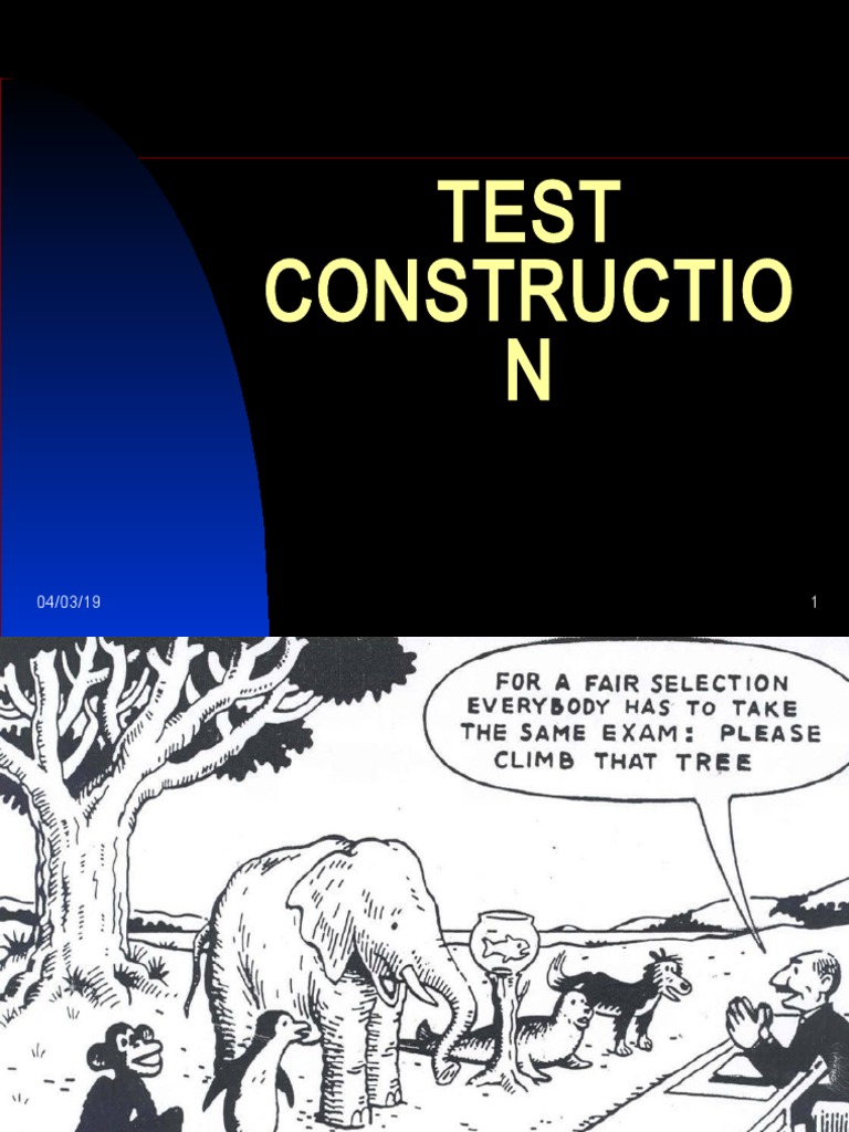 Test Construction | PDF | Multiple Choice