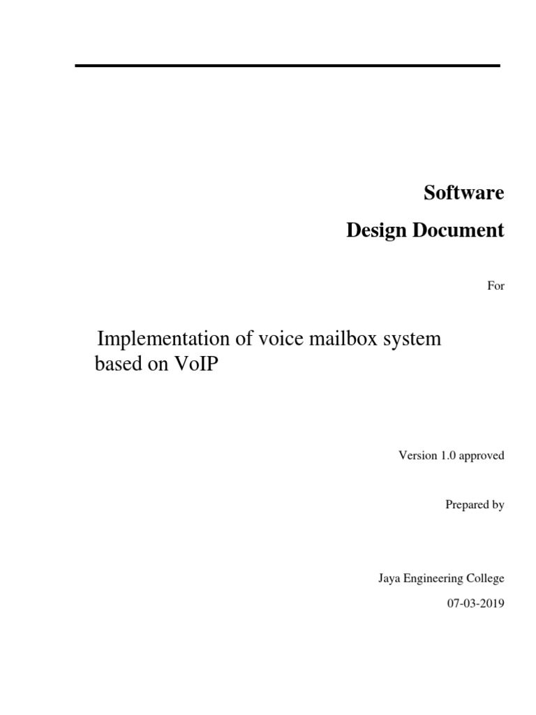 Implementation of Voice Mailbox System Based On Voip: Software Design ...