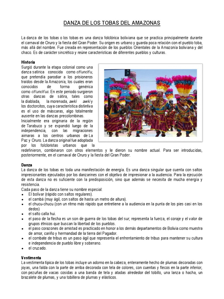Danza de los Tobas: Historia y Características | PDF