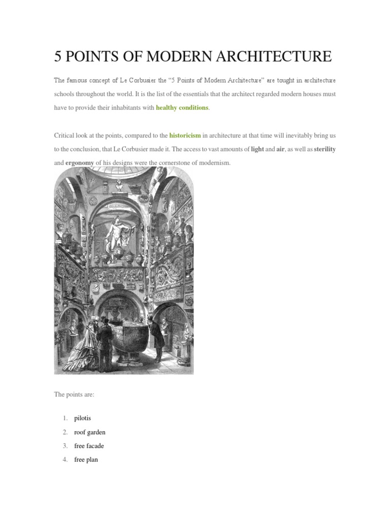 5 Points of Modern | PDF | Architectural Design | Architecture