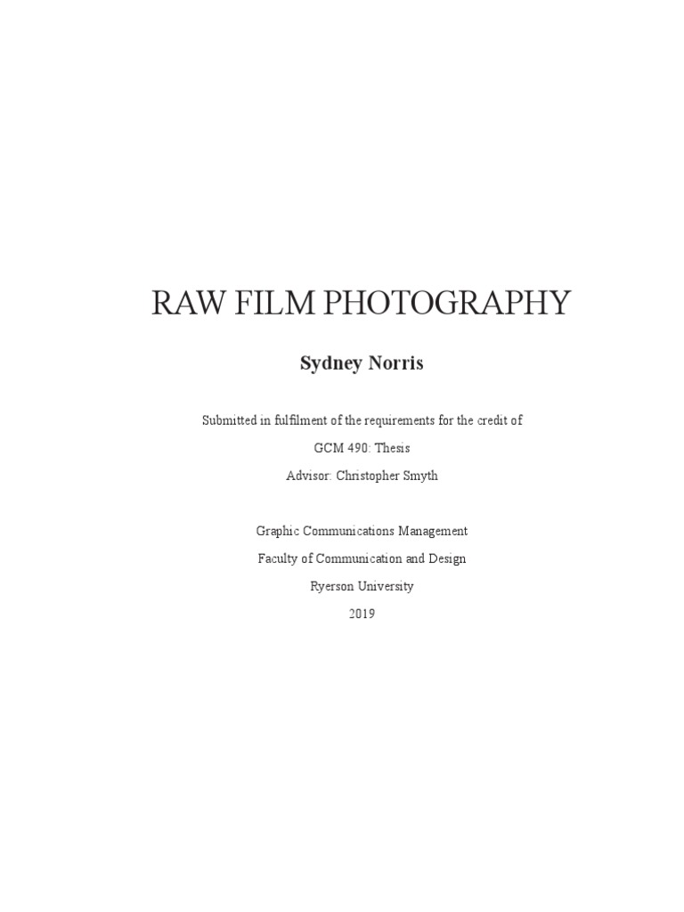 Thesis Final | PDF | Imaging | Art Media