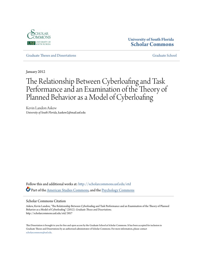 The Relationship Between Cyberloafing and Task Performance and An PDF ...