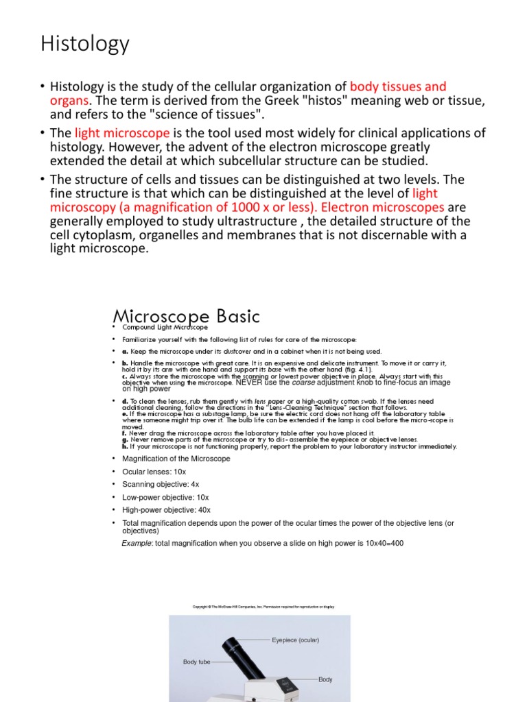 Histology - Wet Lab 1 | PDF | Fixation (Histology) | Microscopy