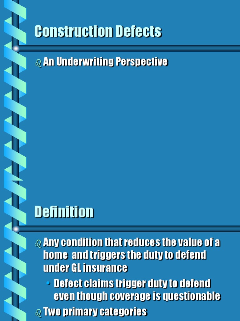 Defect | PDF | Indemnity | Insurance