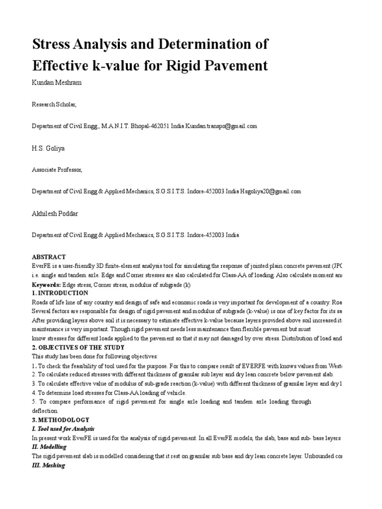 Stress Analysis and | PDF | Road Surface | Stress–Strain Analysis